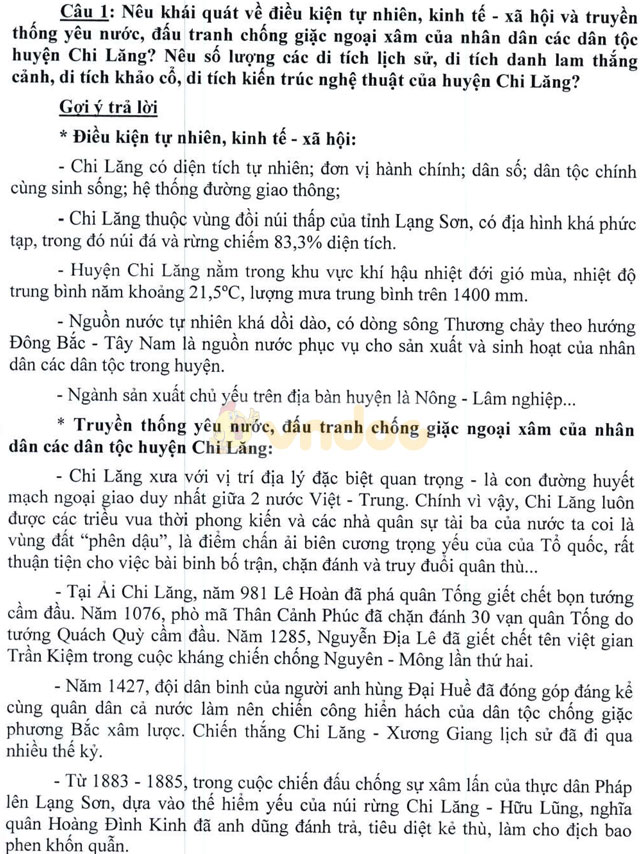 Đề Cương Gợi ý Trả Lời Câu Hỏi Cuộc Thi “tìm Hiểu Lịch Sử Truyền Thống