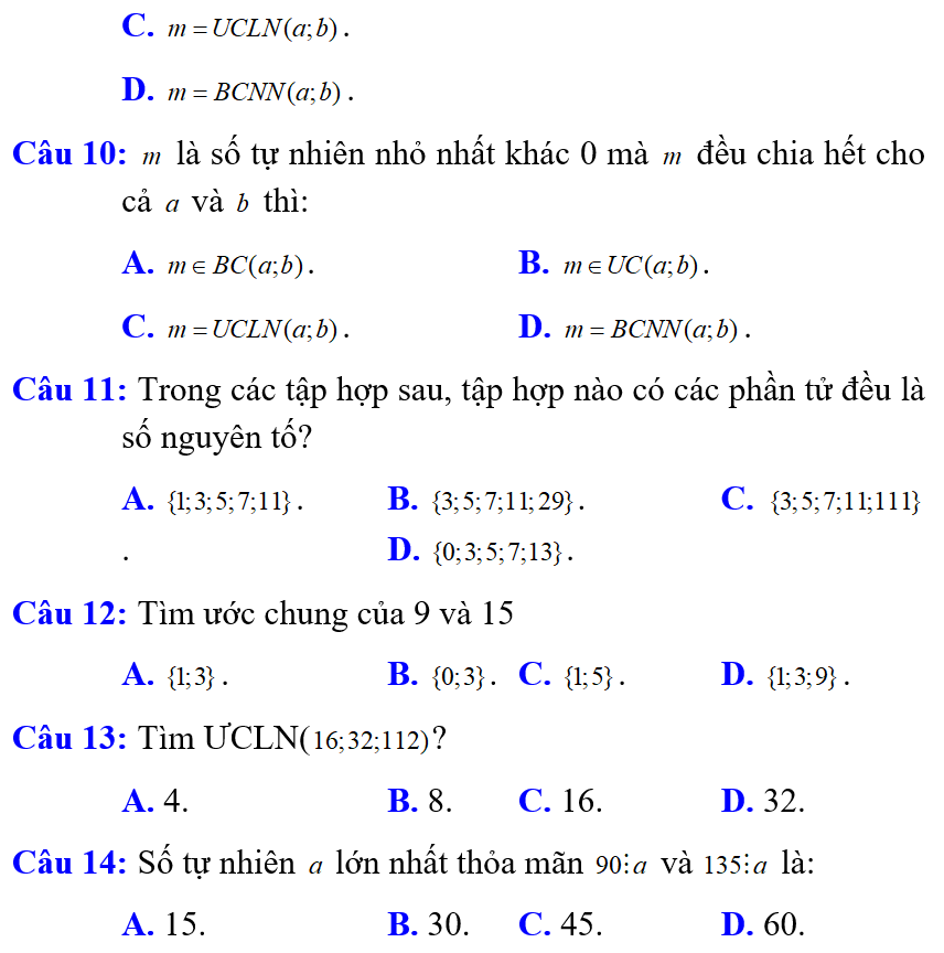 Đề Cương ôn Tập Học Kì 1 Môn Toán Lớp 6 Năm Học 2023 2024 Sách Mới